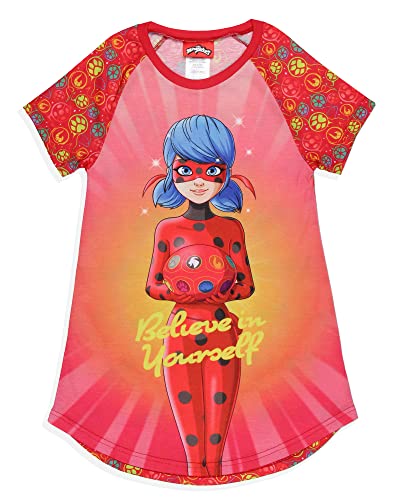 INTIMO Miraculous: Tales of Ladybug & Cat Noir Girls' Nightgown Sleep Pajama Shirt (4/5)