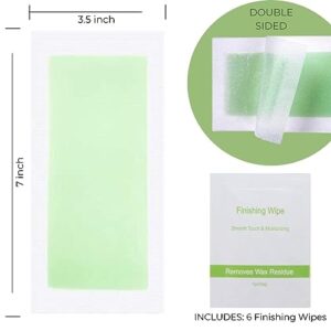 Amira Beauty - Wax Strips Infused with Aloe Vera Pre Applied Ready to Use Hair Removal Waxing Strips for Legs and Body Suitable for All Skin Types (32)