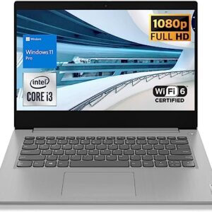 Lenovo IdeaPad 3i 14 Laptop, 14" FHD Screen, Intel i3-1115G4 Processor, 12GB RAM, 512GB SSD, HDMI, Media Card Reader, Webcam, Dolby Audio, Wi-Fi 6, Windows 11 Pro, Platinum Grey