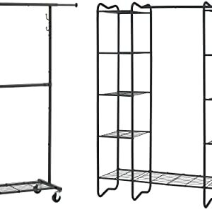 Gewudraw Heavy Duty Garment Closet Organizer Rack -B Style and E Style