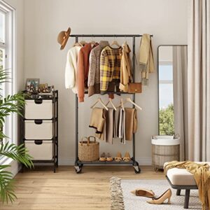 Gewudraw Heavy Duty Garment Closet Organizer Rack -B Style and E Style