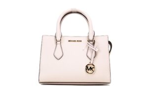 michael kors sheila small non-leather vegan satchel (powder blush)