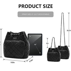 BBCREAT Multi-function Quilted Bag, Women Fashion Cute Shoulder Crossbody Handbag Waterproof Backpack Purse for Travel,Work