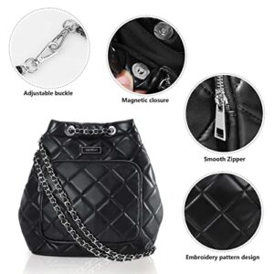 BBCREAT Multi-function Quilted Bag, Women Fashion Cute Shoulder Crossbody Handbag Waterproof Backpack Purse for Travel,Work