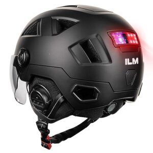 ilm bluetooth smart bike helmet brake warning led light control nta8776 ce cpsc triple certification adult bicycle casco men women matte black large x-large