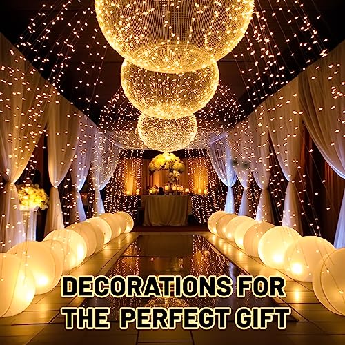 Fairy Lights 66 ft 200 LED USB Twinkle String Lights Plug in Silver Wire Lights with Remote and Timer 8 Modes Outdoor Waterproof Starry Lights DIY Party Wedding Christmas Decoration（Warm White）