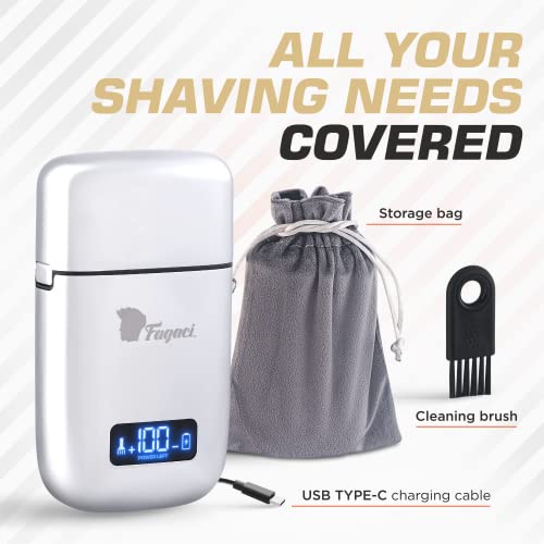 Fagaci 5 Speeds Double Foil Shavers for Men Professional Irritation Free, Clean Shaving Foil Razor, Electric Shavers for Men, Maquina de Afeitar para Hombre, Neck Barber Shaver, Close Shaver for Men