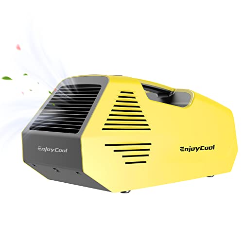 Kazigak Portable Air Conditioners, 220W Low Power Consumption, 24VDC, Tent Air Conditioner 2380BTU, Fast Cooling AC for Van and RV, Camping Tent, Fishing, Car, Truck, Outdoor, Indoor (Yellow)