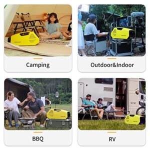 Kazigak Portable Air Conditioners, 220W Low Power Consumption, 24VDC, Tent Air Conditioner 2380BTU, Fast Cooling AC for Van and RV, Camping Tent, Fishing, Car, Truck, Outdoor, Indoor (Yellow)