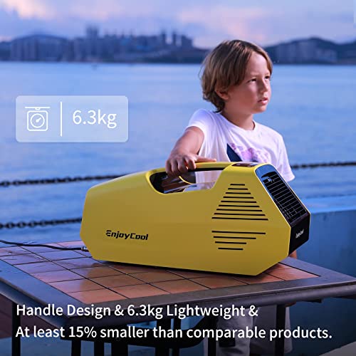 Kazigak Portable Air Conditioners, 220W Low Power Consumption, 24VDC, Tent Air Conditioner 2380BTU, Fast Cooling AC for Van and RV, Camping Tent, Fishing, Car, Truck, Outdoor, Indoor (Yellow)