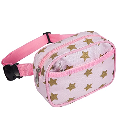 Wildkin Fanny Pack for Girls & Adults, Keep Organized and Trendy with Multifunctional Fanny Pack, Roomy with Adjustable Belt, Perfect Size for Concert, Festival & Parades (Pink and Gold)