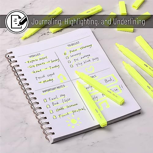 Mr. Pen- Aesthetic Highlighters, 12 pcs, Yellow, Chisel Tip, Bible Highlighters and Pens No Bleed, Bible Highlighter Pens, Cute Highlighters, No Bleed Highlighters for Bible Pages No Bleed