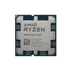 computer components amd ryzen 5 7600 r5 7600 5.1ghz 6-core prosesor cpu 12-thread 5nm l3 = 32m 100-000001015 soket kotak asal am5 dengan pendingin mature technology