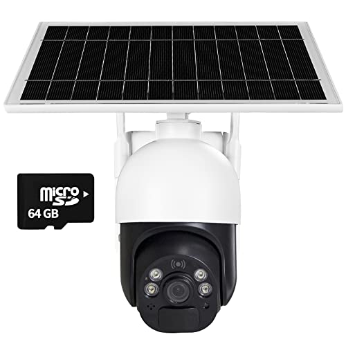 Solar Powered Outdoor Security Camera Wireless WiFi 1080P Spotlight Night Vision Two-Way Audio Motion Detection Cloud Local Storage