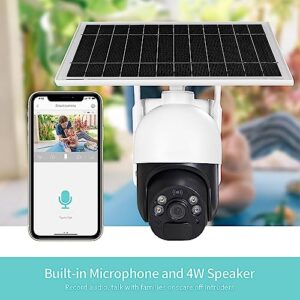 Solar Powered Outdoor Security Camera Wireless WiFi 1080P Spotlight Night Vision Two-Way Audio Motion Detection Cloud Local Storage