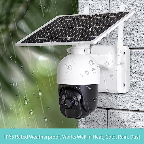 Solar Powered Outdoor Security Camera Wireless WiFi 1080P Spotlight Night Vision Two-Way Audio Motion Detection Cloud Local Storage