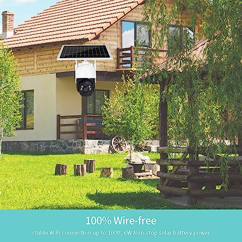 Solar Powered Outdoor Security Camera Wireless WiFi 1080P Spotlight Night Vision Two-Way Audio Motion Detection Cloud Local Storage