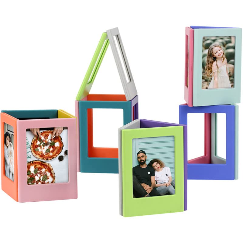 Orga'Neat Magnetic Photo Frames Fridge for Polaroid Fujifilm Instax Mini, 3.5"*2.5" Refrigerator Magnets Picture Frame -8 Pack