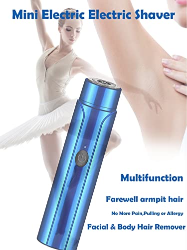 Taanimo Electric Razor Mini Shavers, Portable, USB Rechargeable, Perfect for Travel and Touch-ups, Unisex Men Women, Blue