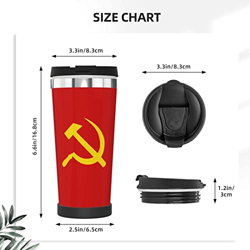 BDRAW Ussr-Hammer-And-Sickle Coffee Mug Coffee Cup Double Insulated Stainless Steel Insulation Coffee Cup