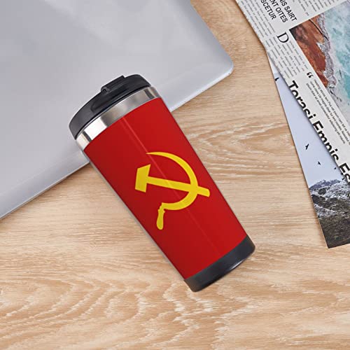 BDRAW Ussr-Hammer-And-Sickle Coffee Mug Coffee Cup Double Insulated Stainless Steel Insulation Coffee Cup