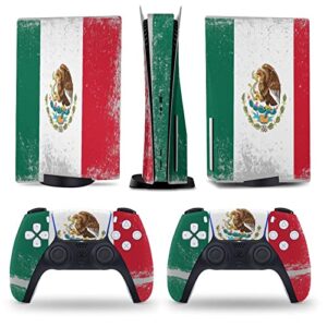 AoHanan Flag of Mexico PS5 Skin Console and Controller Anime Vinyl Cover Sticker Full Set for Playstation 5 Disc Edition