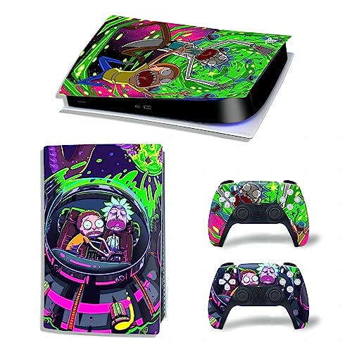 Anime P-S5/Play-station Digital Version Protectors Skin, Durable, Bubble-Free Console and Controllers Stickers Protectors Accessories for P-S5