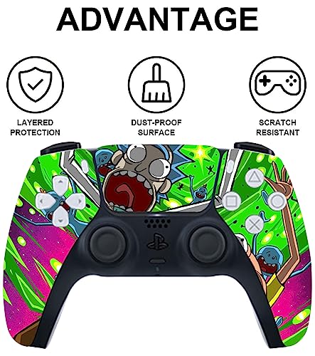 Anime P-S5/Play-station Digital Version Protectors Skin, Durable, Bubble-Free Console and Controllers Stickers Protectors Accessories for P-S5