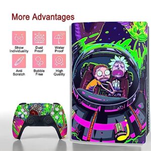 Anime P-S5/Play-station Digital Version Protectors Skin, Durable, Bubble-Free Console and Controllers Stickers Protectors Accessories for P-S5