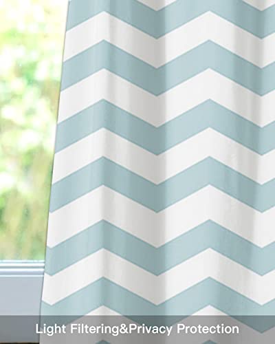 Artwork Store Valances Windows Curtain Gray and Teal Chevron Zig Zag Dachshund Kitchen Valances Rod Pocket Window Treatment Short Curtains Valance for Window 1 Panel,42 by 18 inches