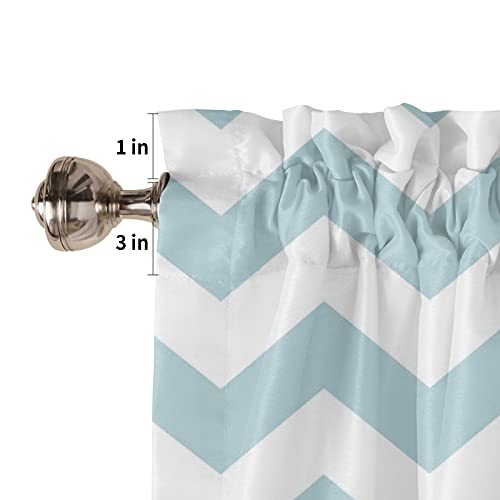 Artwork Store Valances Windows Curtain Gray and Teal Chevron Zig Zag Dachshund Kitchen Valances Rod Pocket Window Treatment Short Curtains Valance for Window 1 Panel,42 by 18 inches