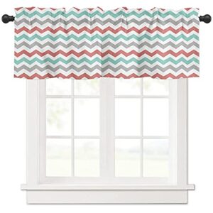 artwork store valances windows curtain gray and white chevron zig zag kitchen valances rod pocket window treatment short curtains valance for window 1 panel,42 by 18 inches