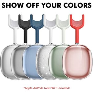 NIUTRENDZ Clear Case for AirPods Max Case Cover Soft TPU Protective Ear Cups Covers Accessories【Anti-Fingerprint, Anti-Scratch & Anti-Dust】 (Glitter)