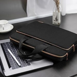 KIZUNA Laptop Sleeve Case 13 Inch Computer Carrying Handbag for 13.6" New MacBook Air M2/MacBook Pro 14 M2 Pro M1 MAX/14 Lenovo ThinkPad X1 Carbon/Yoga C740 S740 C930/14 IdeaPad Flex 5i /ASUS, Black