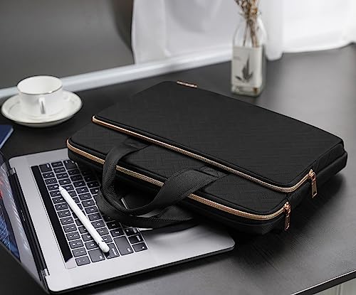 KIZUNA Laptop Sleeve Case 13 Inch Computer Carrying Handbag for 13.6" New MacBook Air M2/MacBook Pro 14 M2 Pro M1 MAX/14 Lenovo ThinkPad X1 Carbon/Yoga C740 S740 C930/14 IdeaPad Flex 5i /ASUS, Black