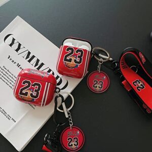 Character 23 Jersey with Basketball Sports Brand Style Lanyard Keychain Airpod 3rd Generation Case, Personalised and Unique Process TPU Soft AirPod 3rd Case Cover. Suitable for Fans,No.23