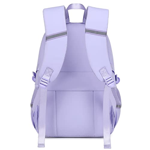 abshoo Big Student Laptop Backpack For College Women Middle High School Teen Girls Bookbag Travel Daypack (Purple)