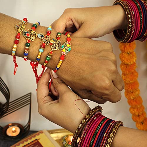 TIED RIBBONS Rakhi for Brother and Bhabhi with Gift Set | Swan Statue | Rakhi Thread | Roli Chwal Tika - Raksha bandhan Bhai Bhabhi Rakhi Set | Rakhi Card | Lumba Rakhi for Bhabhi