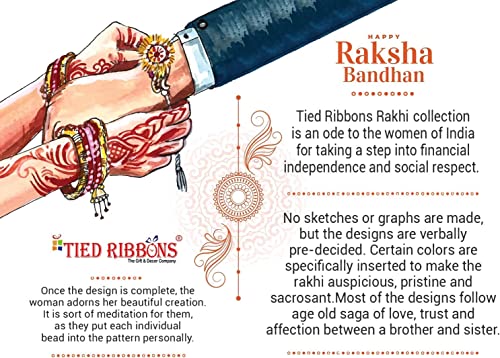 TIED RIBBONS Rakhi for Brother and Bhabhi with Gift Set | Swan Statue | Rakhi Thread | Roli Chwal Tika - Raksha bandhan Bhai Bhabhi Rakhi Set | Rakhi Card | Lumba Rakhi for Bhabhi