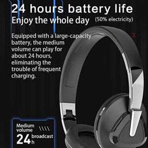 Lovskoo Over-Ear Headphones Adjus-Table Wireless Headset with Hi-Fi Stereo, 16Hours Playtime, Foldable Bluetooth Headphones, Noise Cancelling Headphones, Wireless Headphones Cool Stuff Birthday Gifts