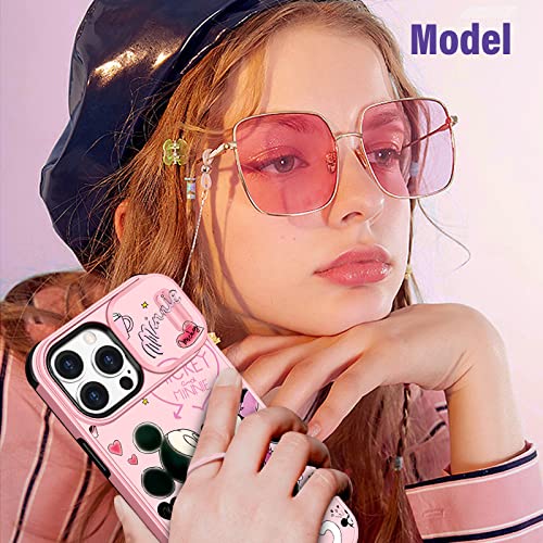 oqpa for iPhone 14 Pro Max Case Cute Cartoon Phone Case with Camera Cover+Ring Stand for 14 ProMax for Women Girly Cool Boy Kawaii Funny Case for Apple iPhone 14 Pro Max 6.7", Minn Micki