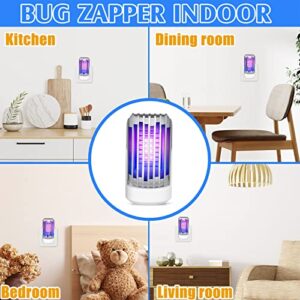 Qualirey 6 Pack Mosquito Zapper Indoor Bug Zapper Electronic Mosquito Insect Fly Traps for Indoors Fruit Fly Killer Mosquito Zapper with Purple LED Light for Outdoor Living Room Home Patio Kitchen