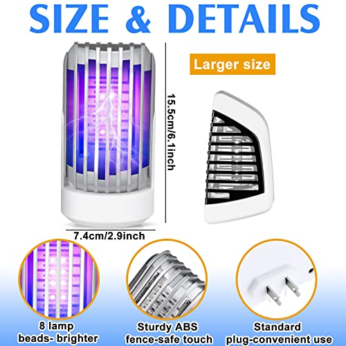 Qualirey 6 Pack Mosquito Zapper Indoor Bug Zapper Electronic Mosquito Insect Fly Traps for Indoors Fruit Fly Killer Mosquito Zapper with Purple LED Light for Outdoor Living Room Home Patio Kitchen