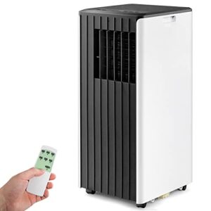 petsite 8000 btu portable air conditioner, 3-in-1 ac cooling unit with remote control, dehumidifier & 24h timer, stand up air conditioner cools rooms up to 250 sq.ft, window kit included