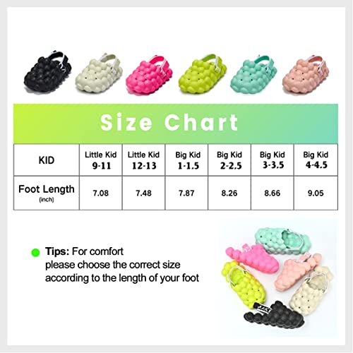 Diputer Bubble Slides For Kids With Charms Golf Ball Slides With Strap Boys Girls House Non Slip, Shower & Outdoor Sandals Slippers Black