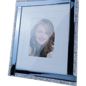 BANQLE Crystal Glass Picture Frames, Photo Frames Display for Wall or Tabletop, Present Photos 4x6 6x8 and 8x10 inches (Crystal)