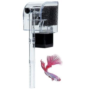 emmawu 50 gph mini aquarium hang-on filter ultra-quiet betta fish turtle tank filter