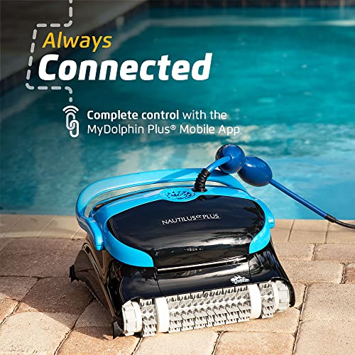 Dolphin Nautilus CC Plus Robotic Pool Vacuum Cleaner with Wi-Fi Control — Included Universal Caddy and Classic Caddy Cover — Ideal for Above/In-Ground Pools up to 50 FT in Length