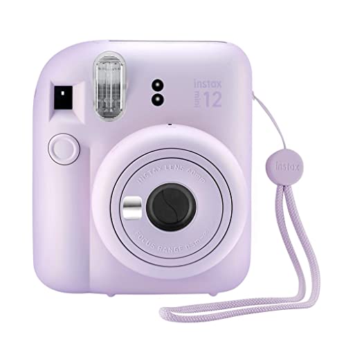 Fujifilm Instax Mini 12 Instant Camera with Case, 20 Fujifilm Prints, Decoration Stickers, Frames, Photo Album and More Accessories (Lilac Purple)