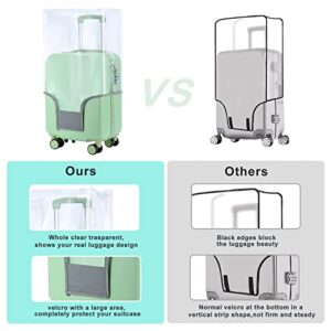 Mannikesi Luggage Cover Clear PVC Suitcase Covers Luggage Cover Protectors for Wheeled Suitcase (30 inch)